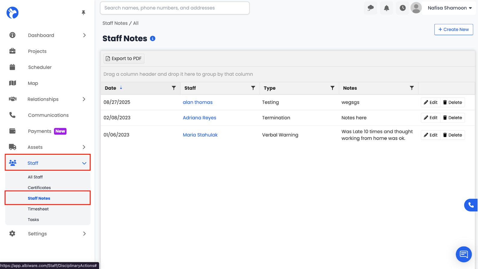 How Do I Access, Create, and Manage Staff Notes?