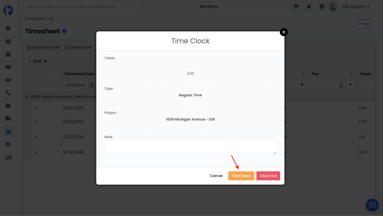How Do I Clock In and Out on a Project?