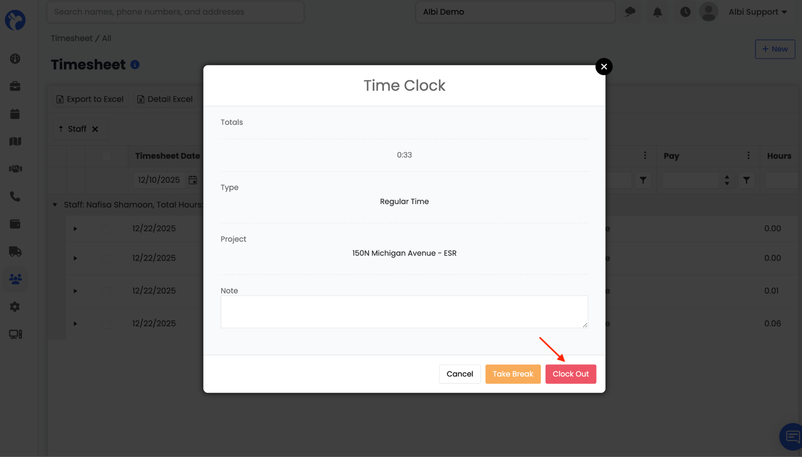 How Do I Clock In and Out on a Project?
