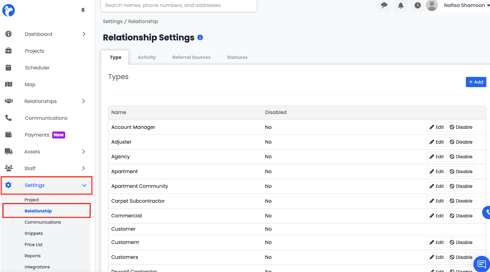 How Do I Access Relationship Settings in Albi?