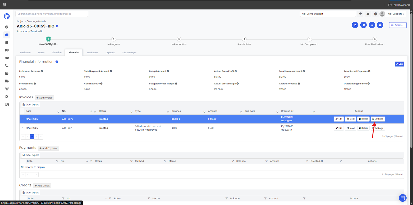 How Do I Create and Manage Invoices in Albi Using Templates?