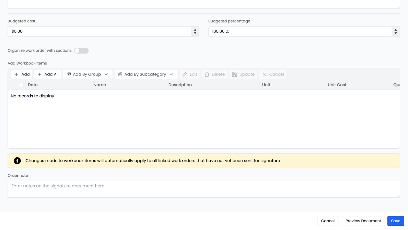 How Do I Create Work Orders and Purchase Orders in Albi Using Templates?